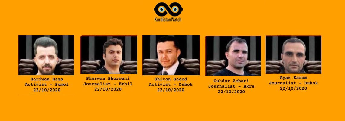 Kurdistan Watch on Twitter: "All the five journalists and activists that stood trial in Erbil’s ...