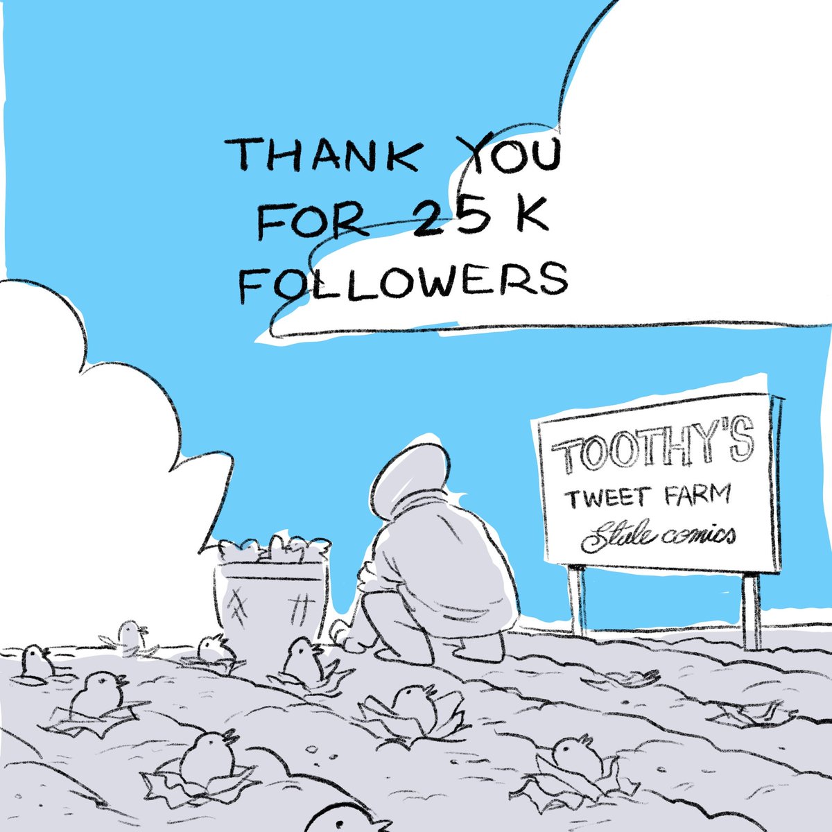 「The tweet farm is going well. One crop a」|ToothyBjの漫画