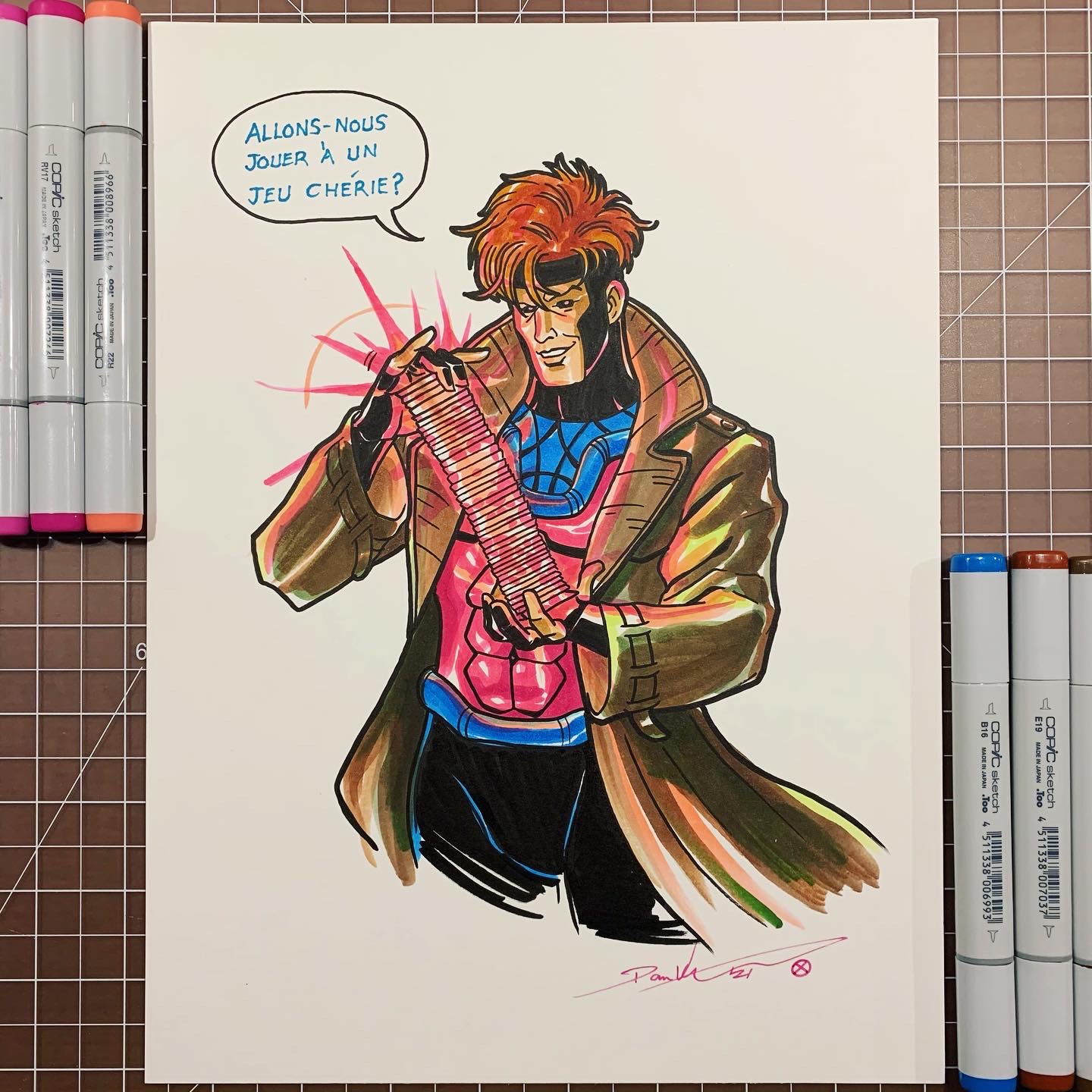 X Men Gambit Drawing