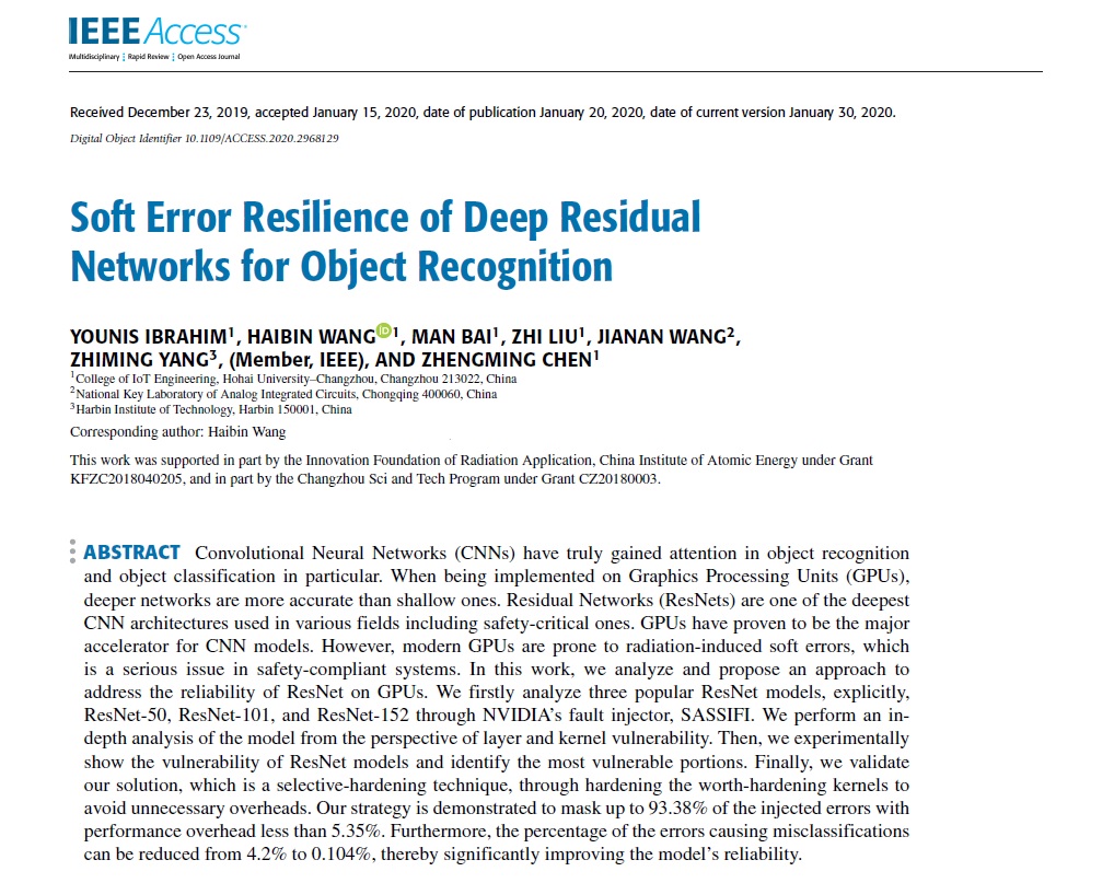 OGAWA, Tadashi on Twitter: "=> "Soft Error Resilience of Deep Residual Networks for Object ...