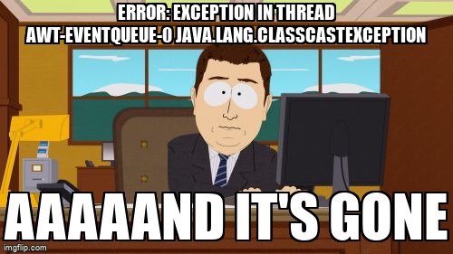 Meme Overflow On Twitter Error Exception In Thread Awt Eventqueue 0