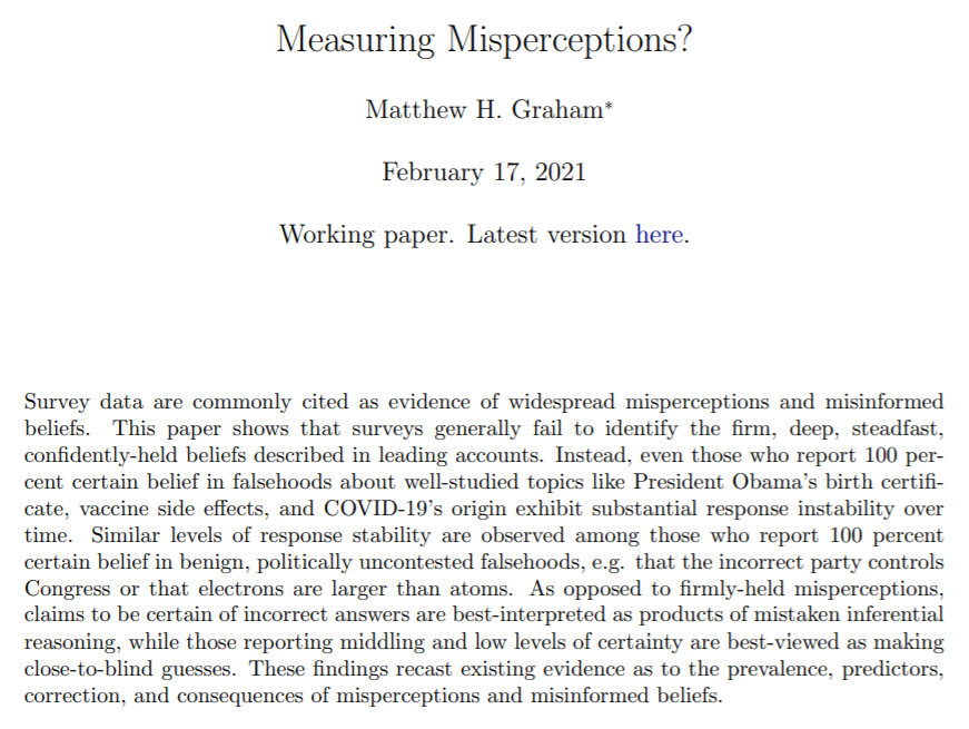 Misperception Examples