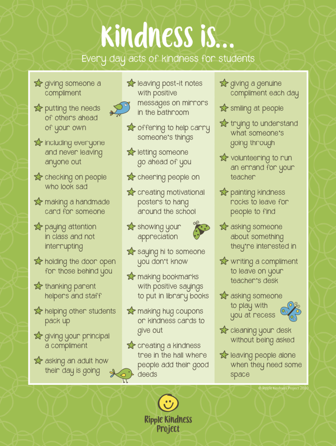 Caldwell Middle School on Twitter: "Random Acts of Kindness... We ...