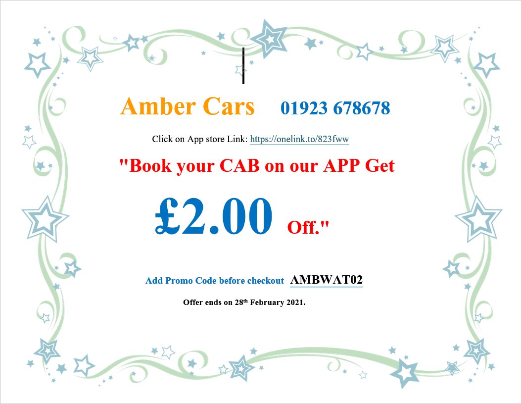 Heathrow Taxi | Amber Cars Minicab Taxi Service | Watford Taxi