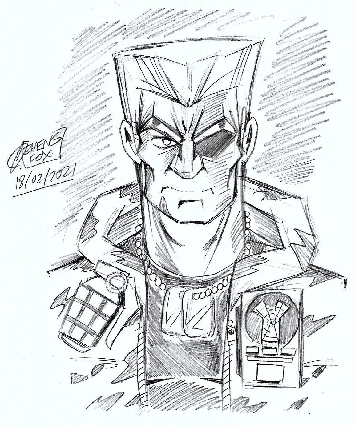 Small Soldiers Chip Hazard Drawing