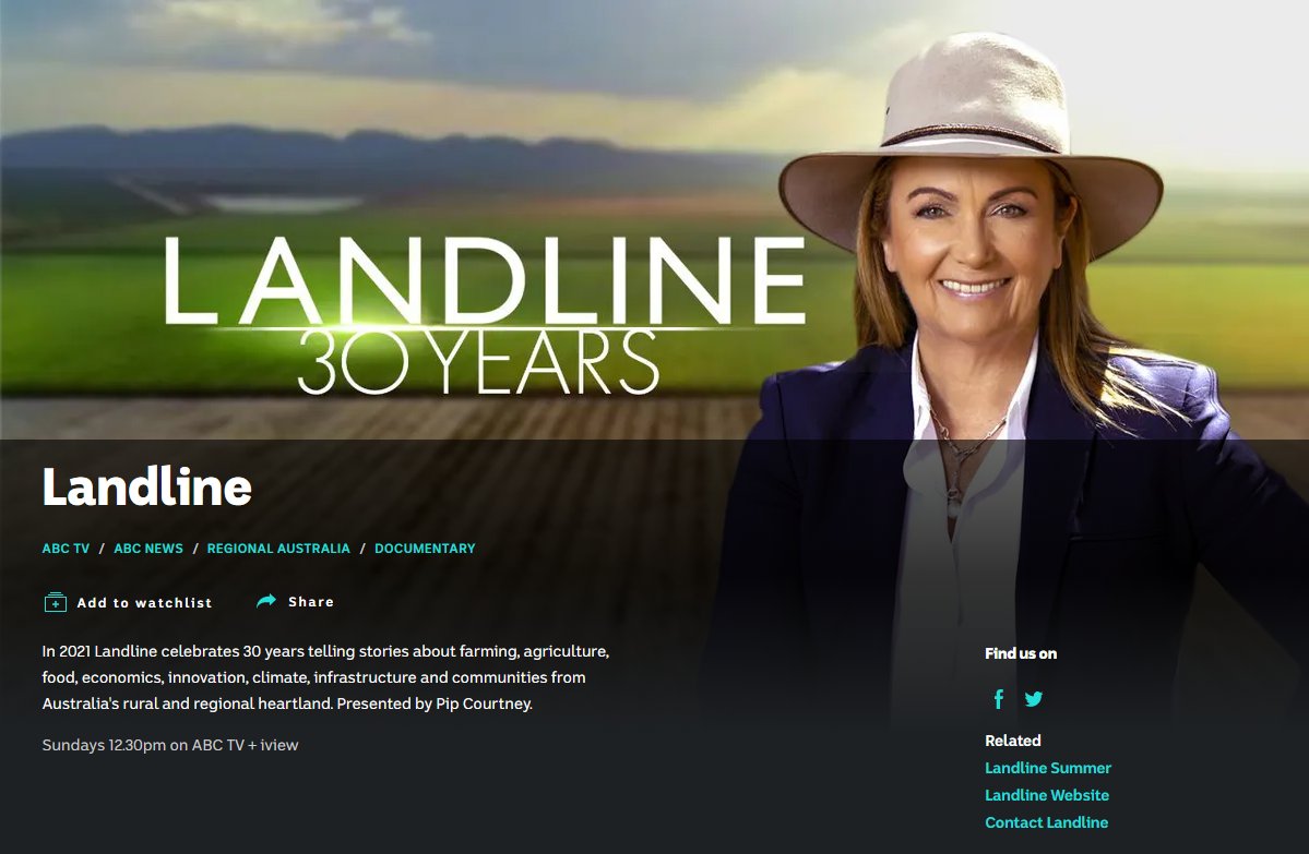 Landline Abc We Hosted A Film Crew From ABC Landline This Morning At