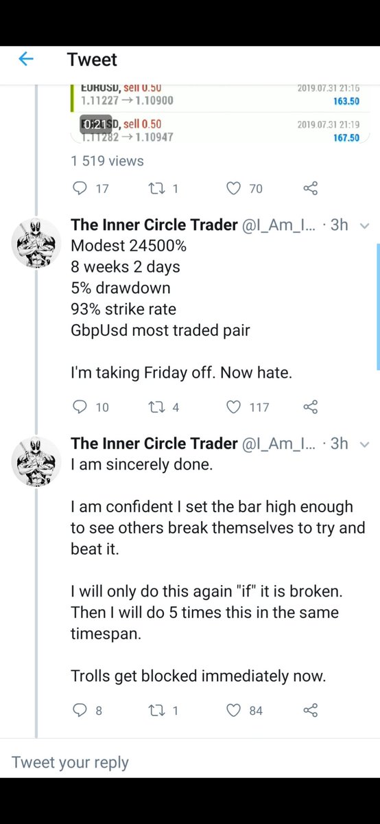 2019 from Mid july to mid September ICT himself aka Michael J ...