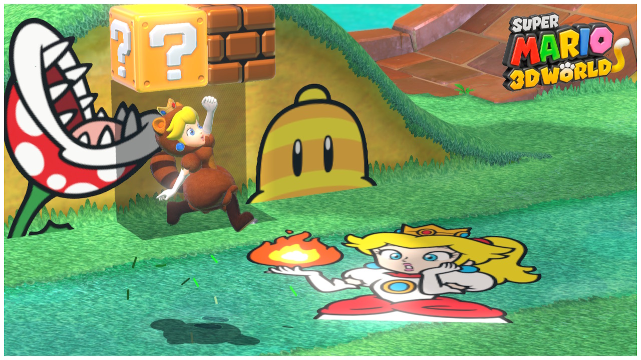 Super Mario 3d World Princess Peach Tanooki