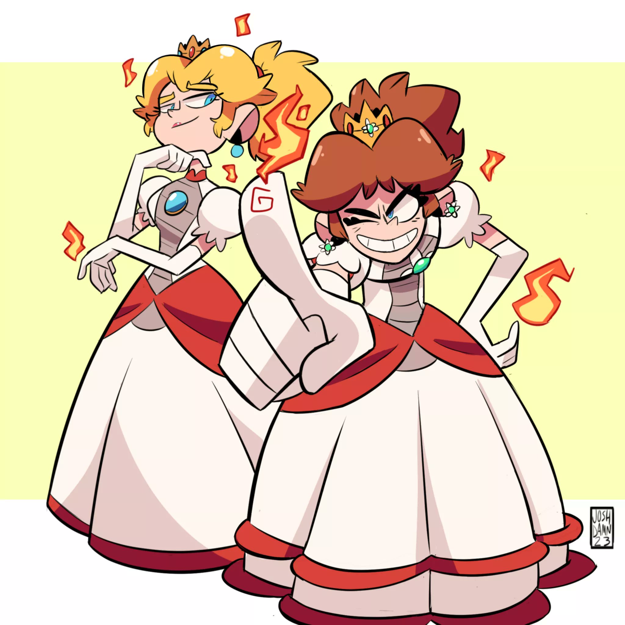 Princess Peach And Daisy Fan Art