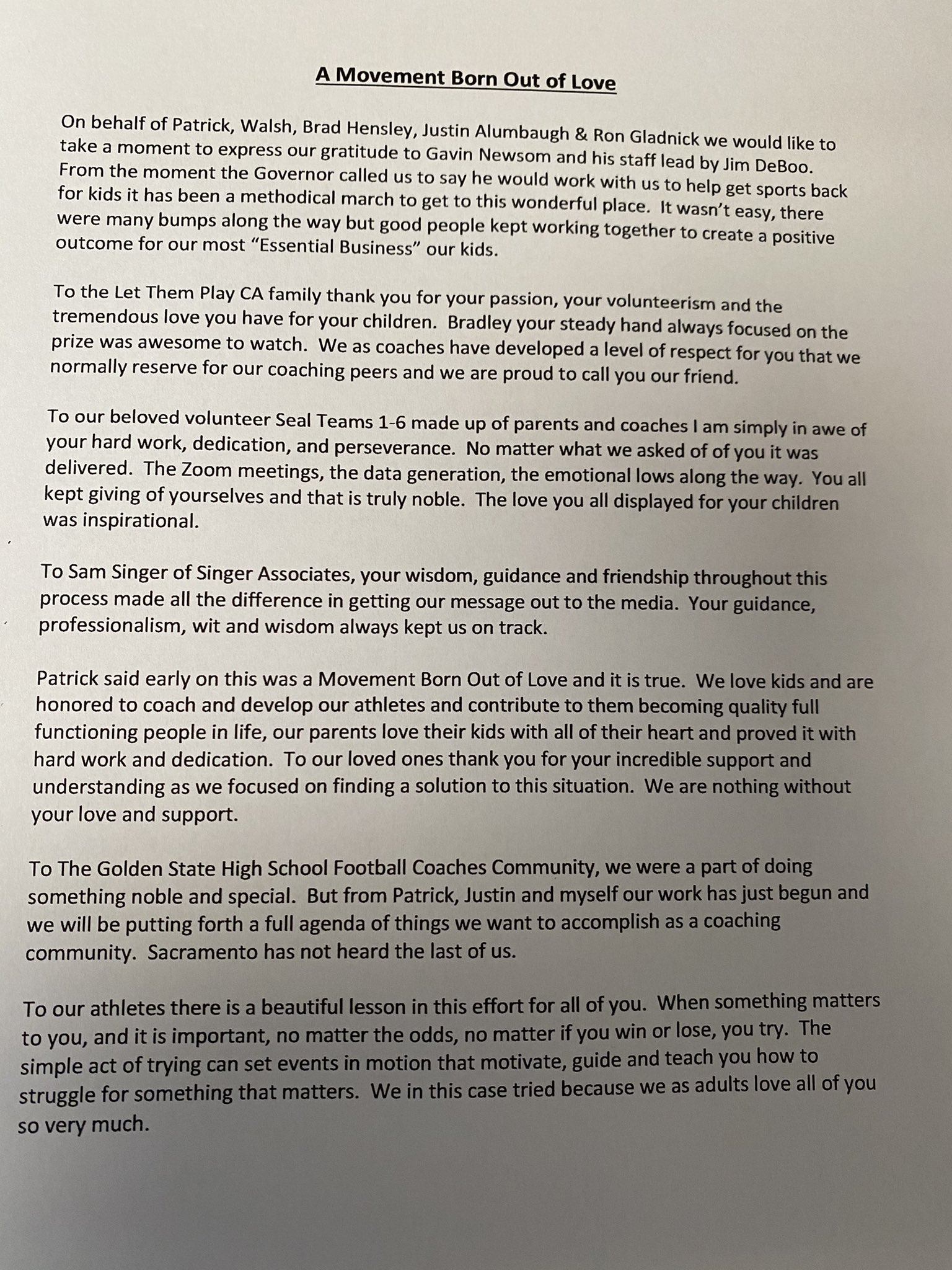 Parent Volunteer Thank You Poem