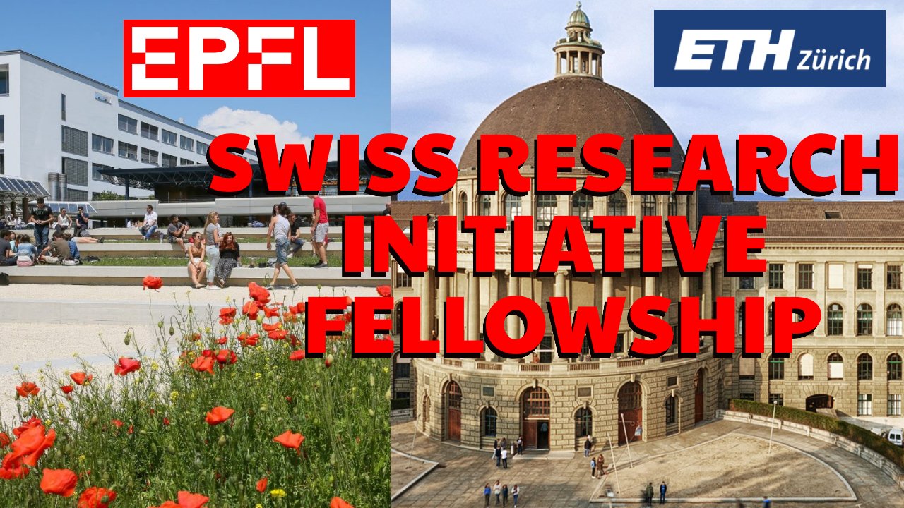 Swiss Research Initiative Fellowship in ETH Zurich and EPFL, Switzerland