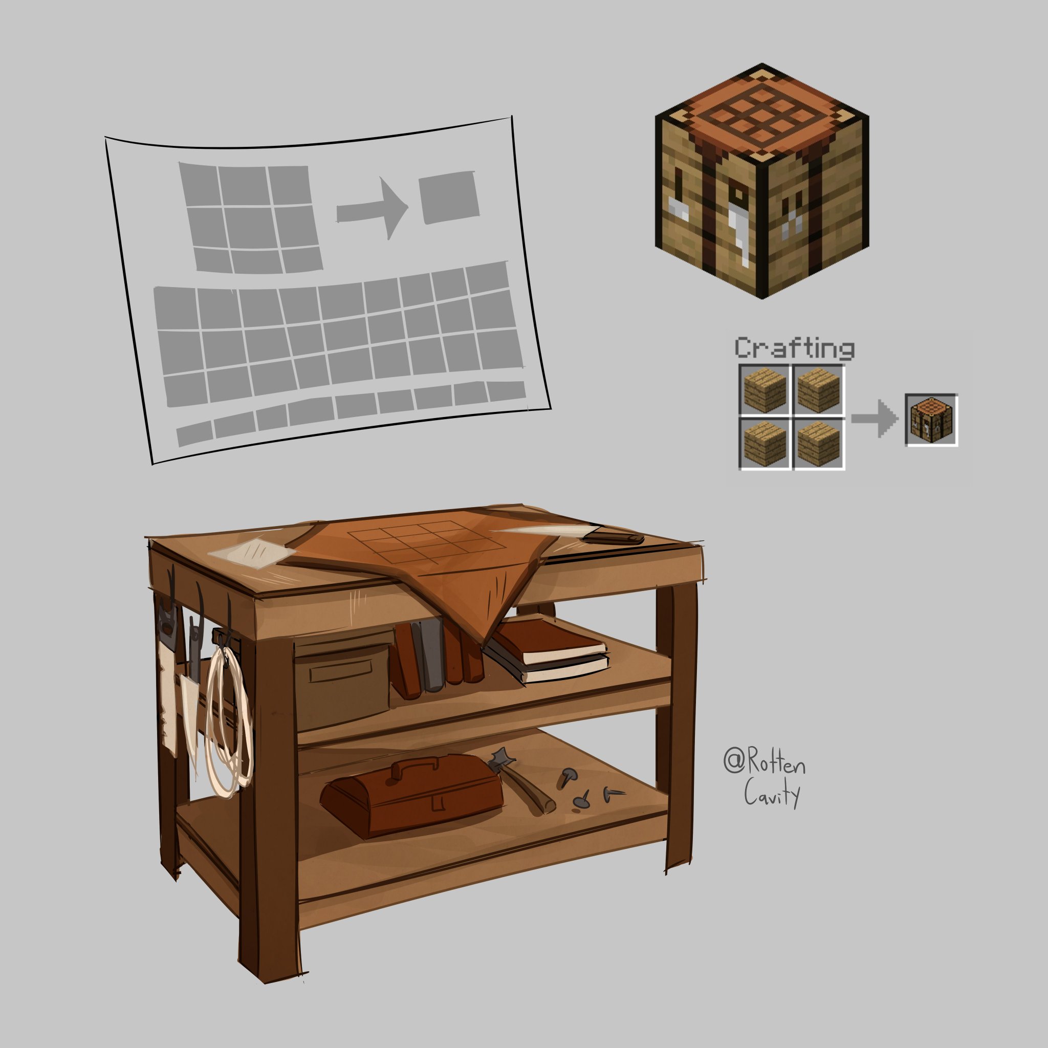 Minecraft Crafting Table Real Life