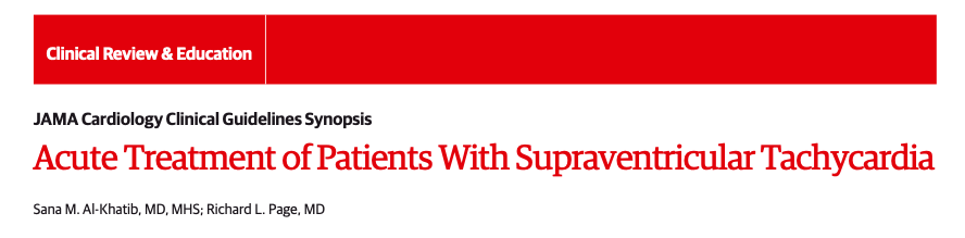 Acute treatment of patients with supraventricular tachycardia (SVT ...