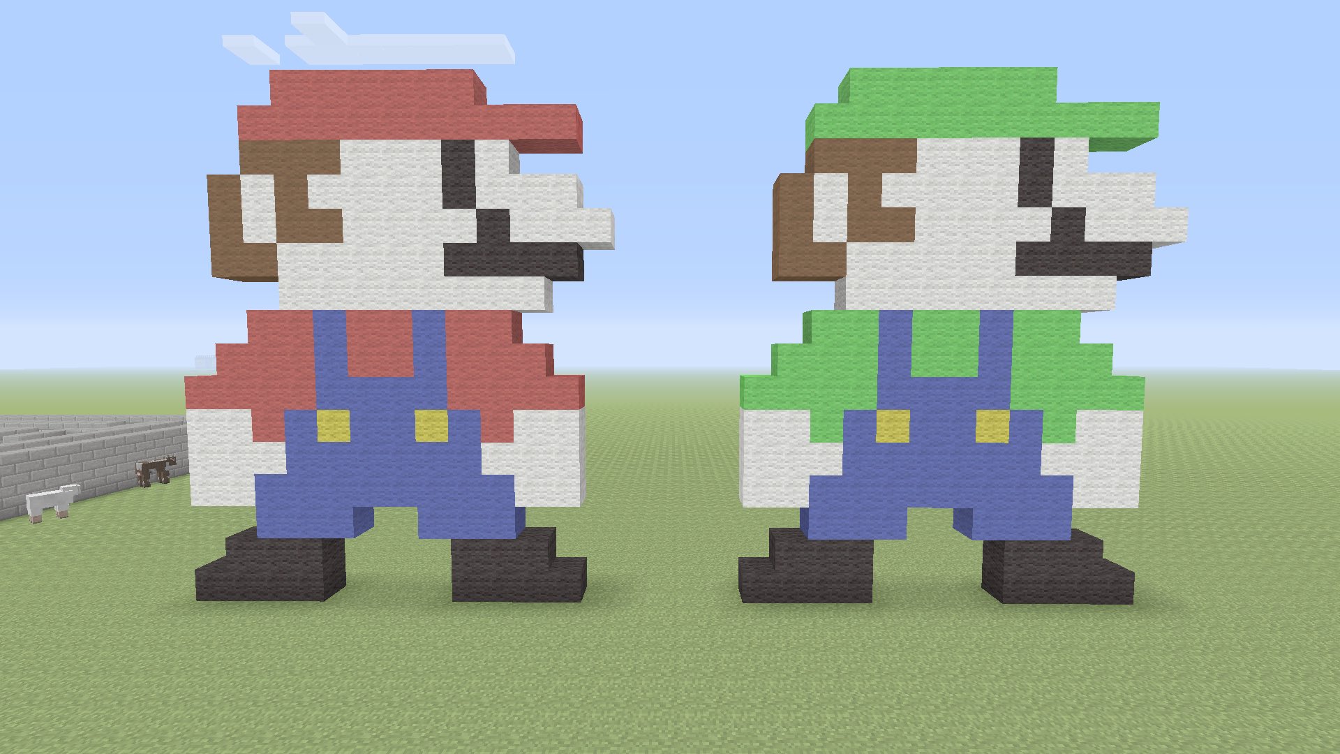 Minecraft Luigi Schematic Luigi Minecraft Tiny Project Maps