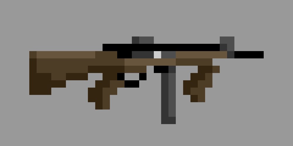 Minecraft Pistol Pixel Art