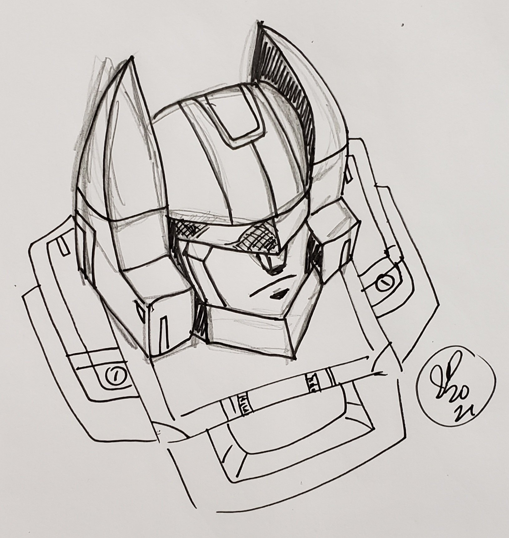 Transformers Bumblebee Face Outline