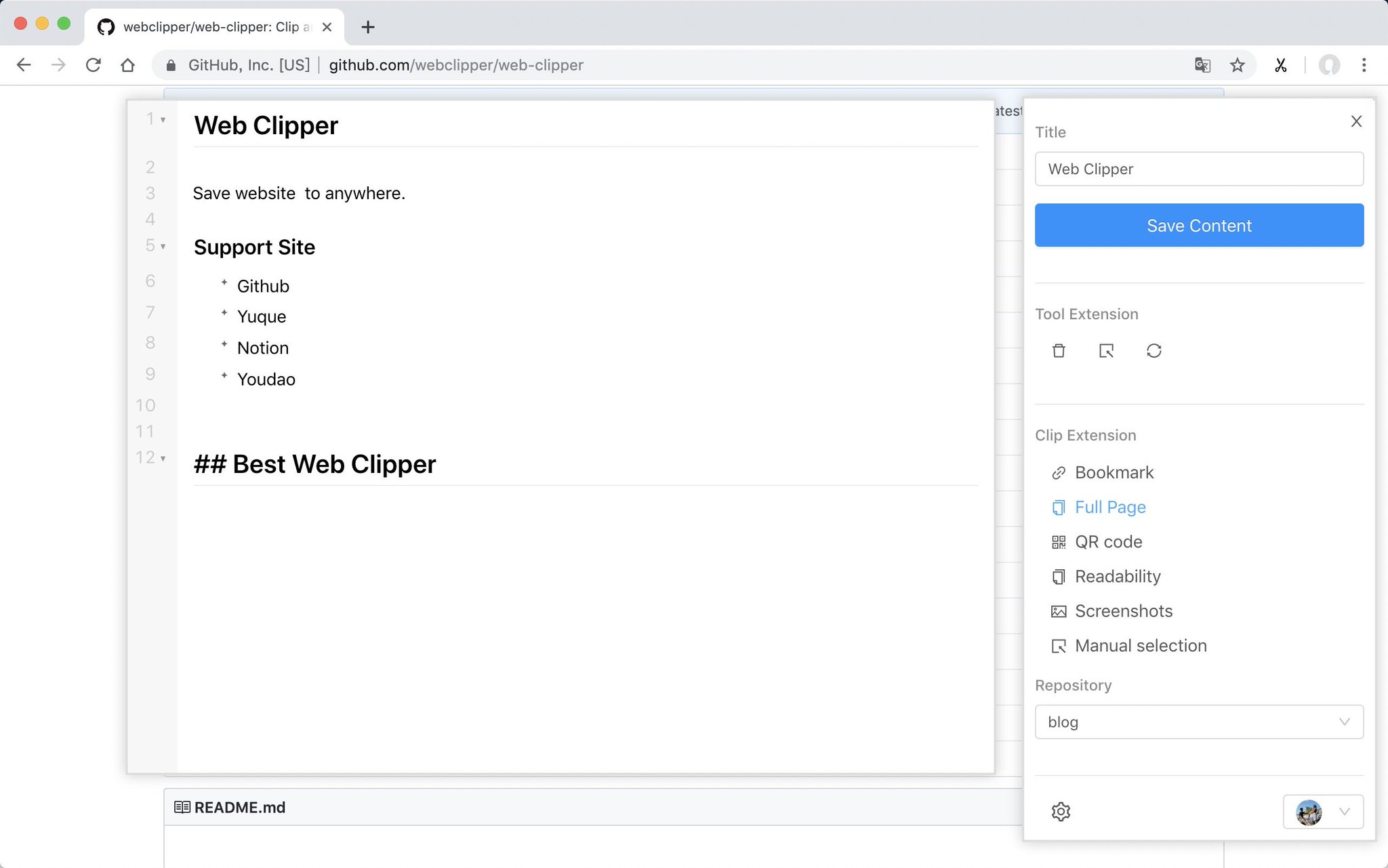 瞎玩菌 on Twitter: "分享一个开源的网页剪藏工具 Web Clipper。 它用来把网页收藏到这些地方保存：OneNote、Notion、有道云笔记、Bear、Joplin、语雀 ...