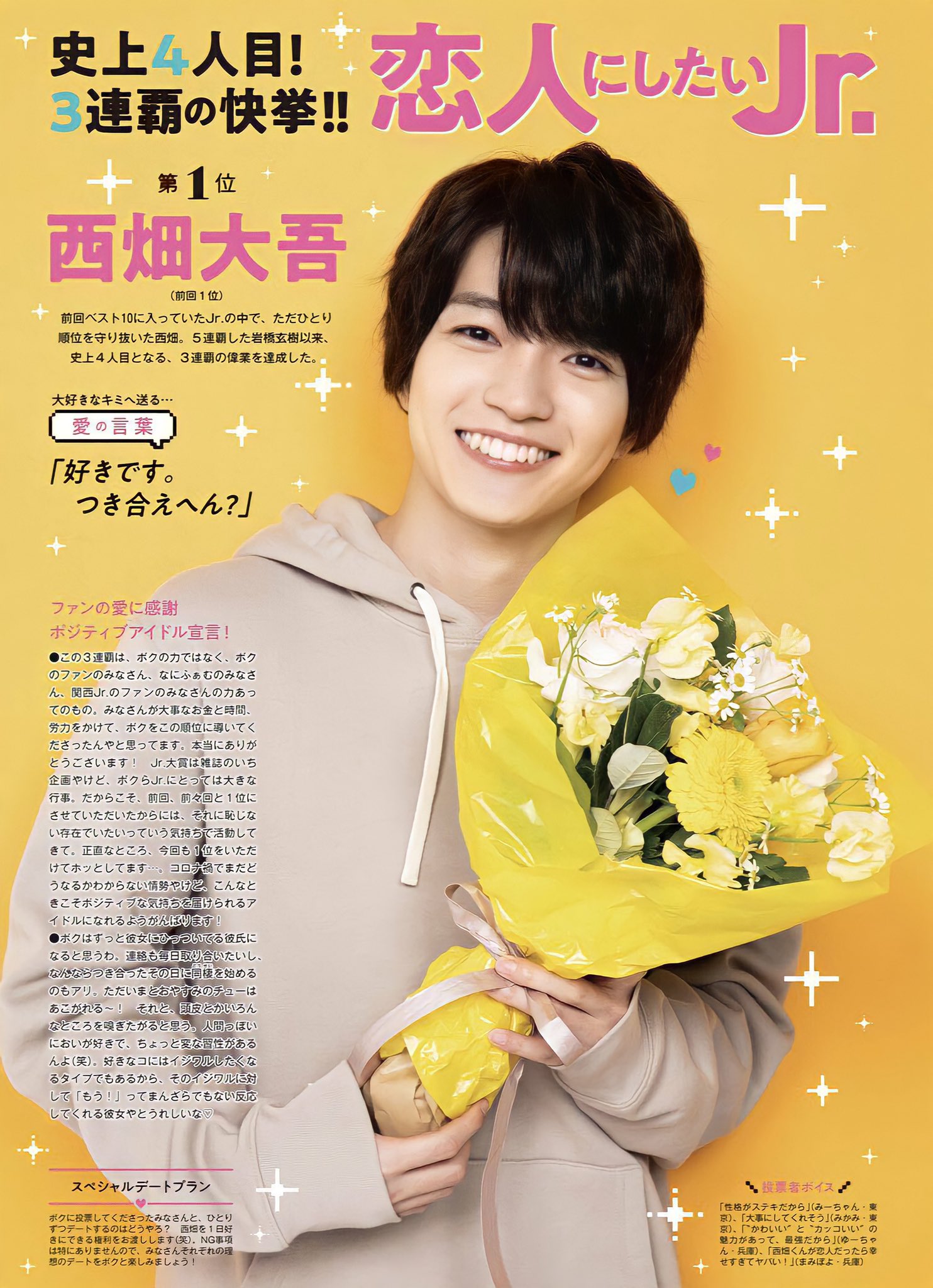 がぞう🐶💫 on Twitter: "Myojo Jr.大賞 恋人にしたいランキング なにわ男子 https://t.co/ik6VBZ5Y1t" / Twitter