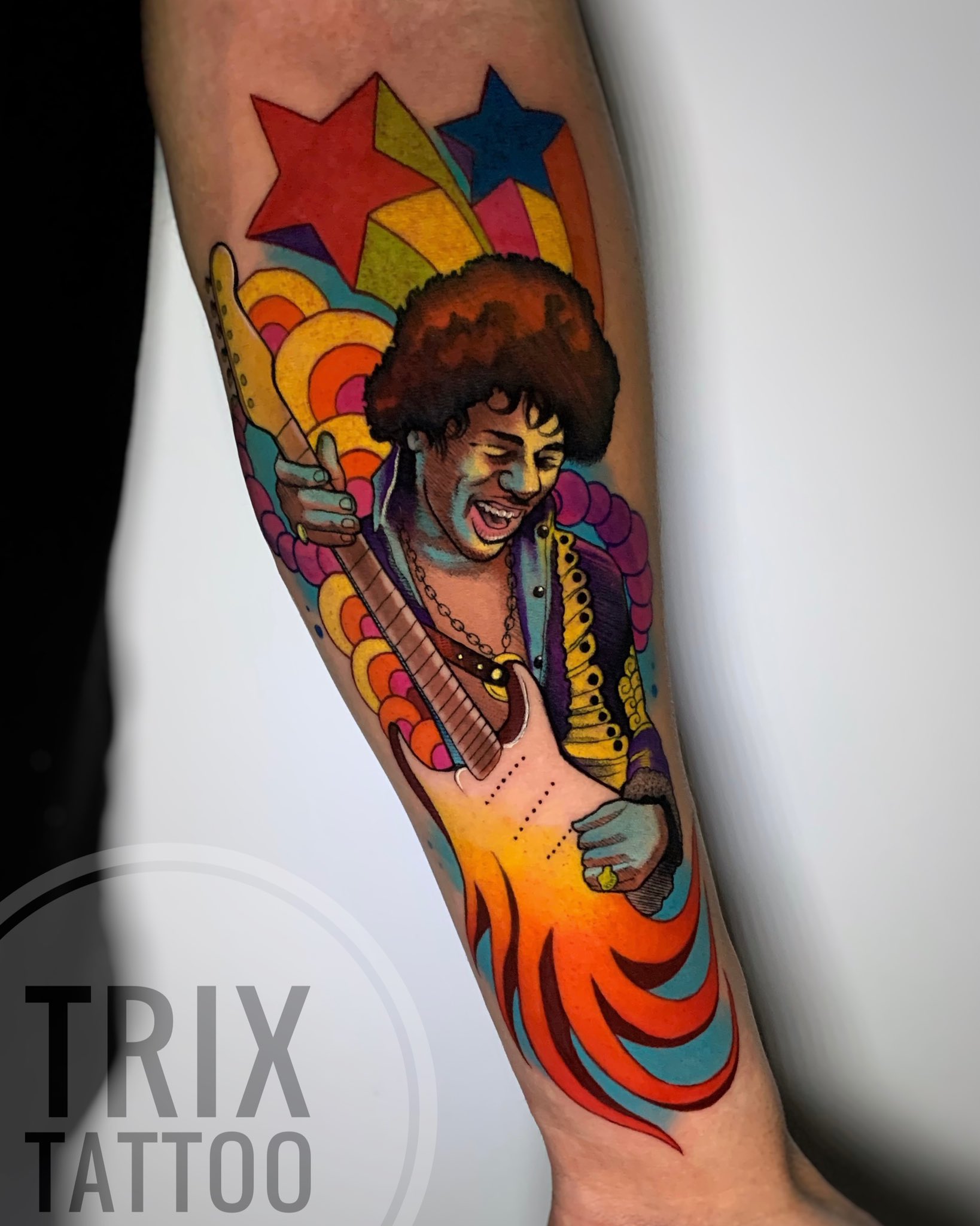 Jimi Hendrix Portrait Tattoo 60 Classic Jimi Hendrix Tattoo Designs