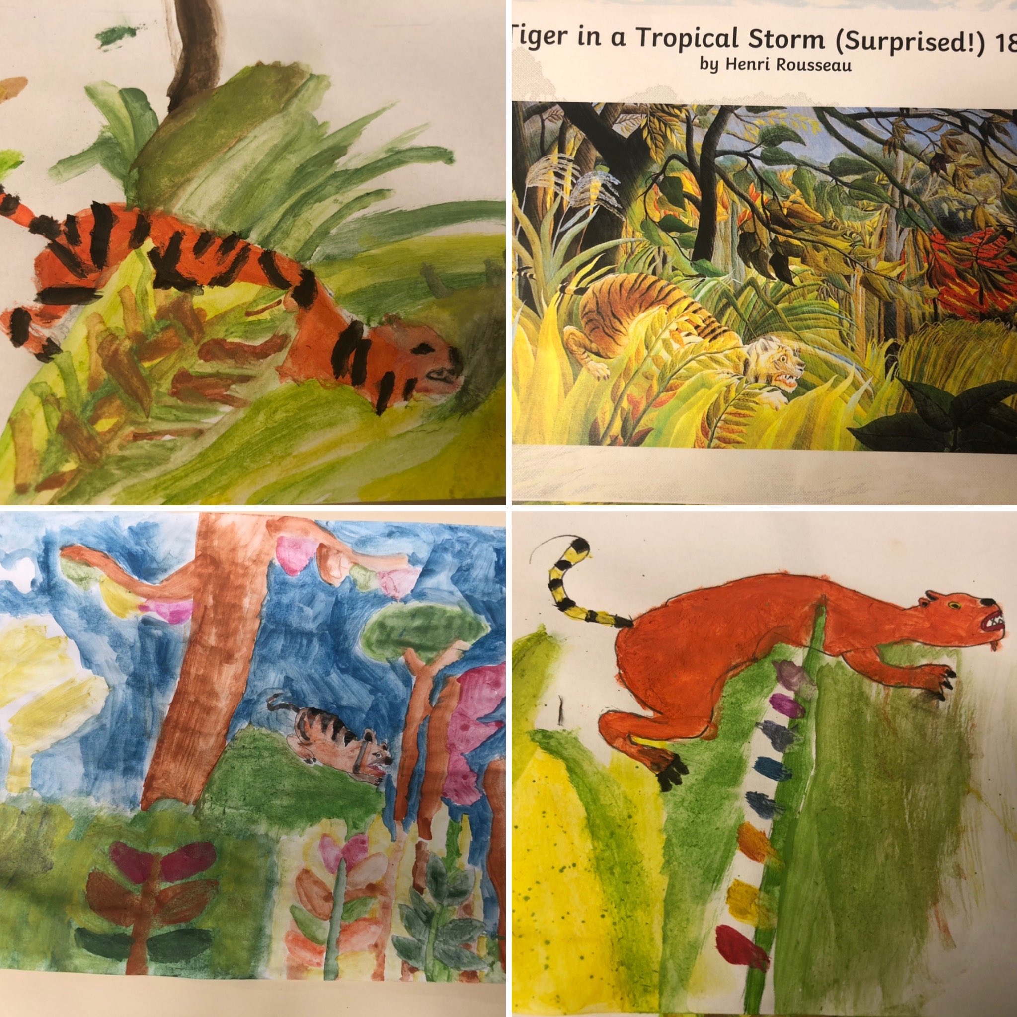 Henri Rousseau Paintings Tiger