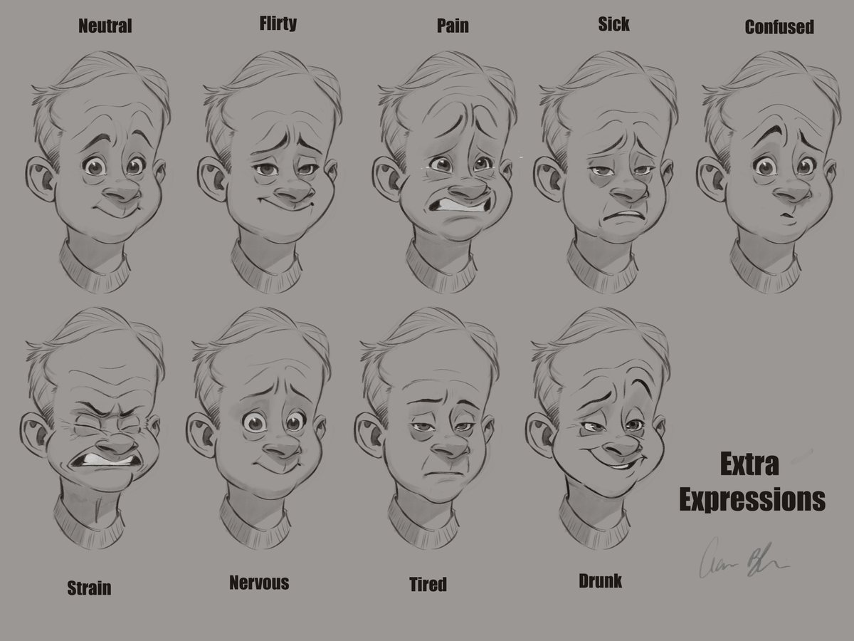 Nervous Expression Drawing