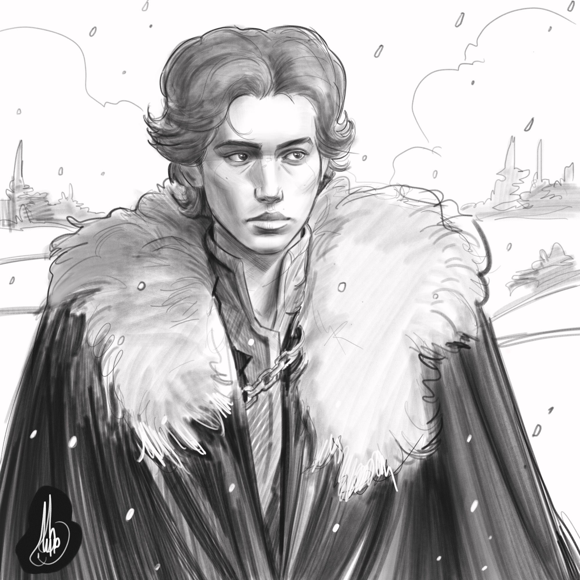 Jon Snow Drawing
