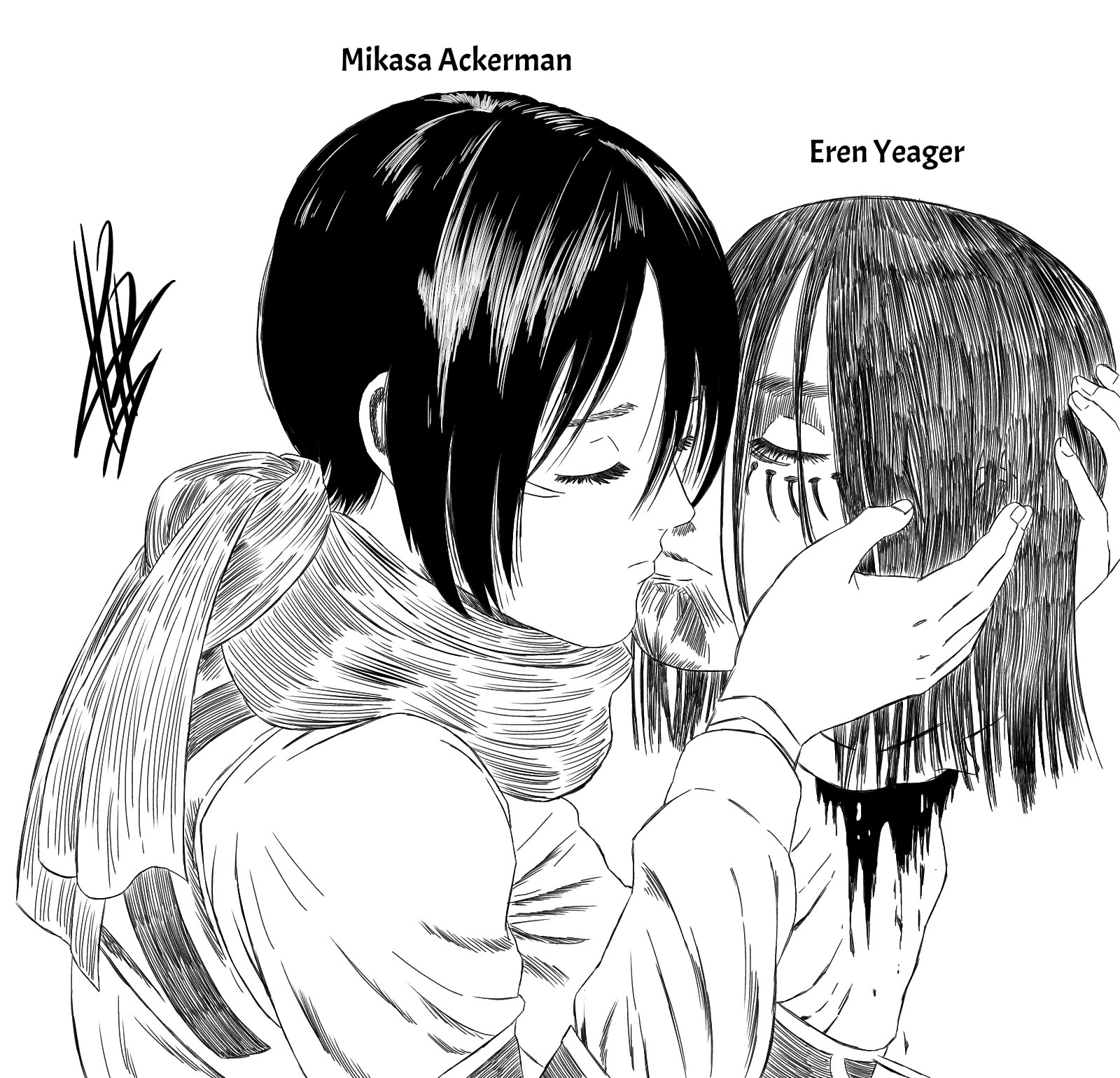 Mikasa Ackerman Eren Jaeger Kiss