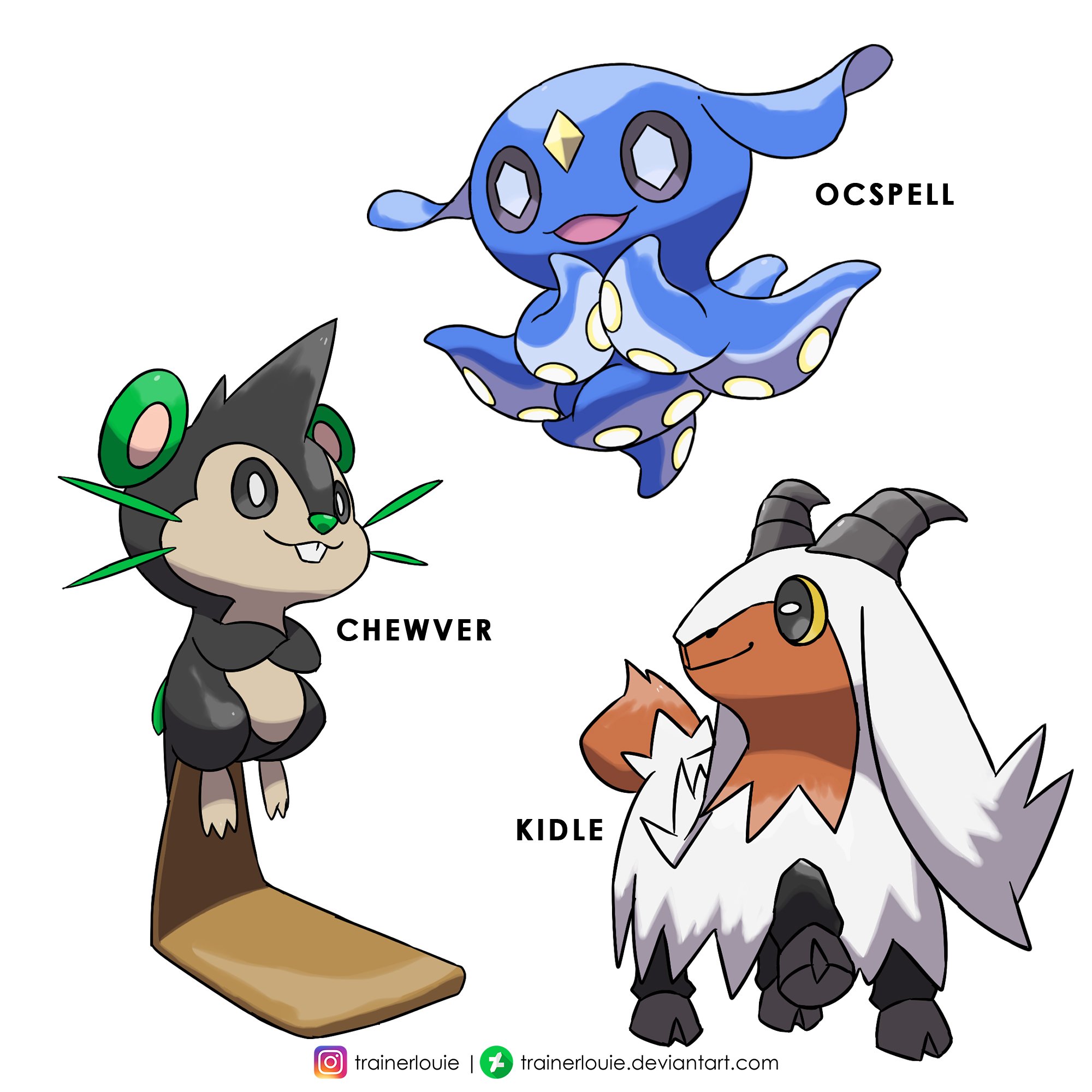 Commission Fakemon Starters By