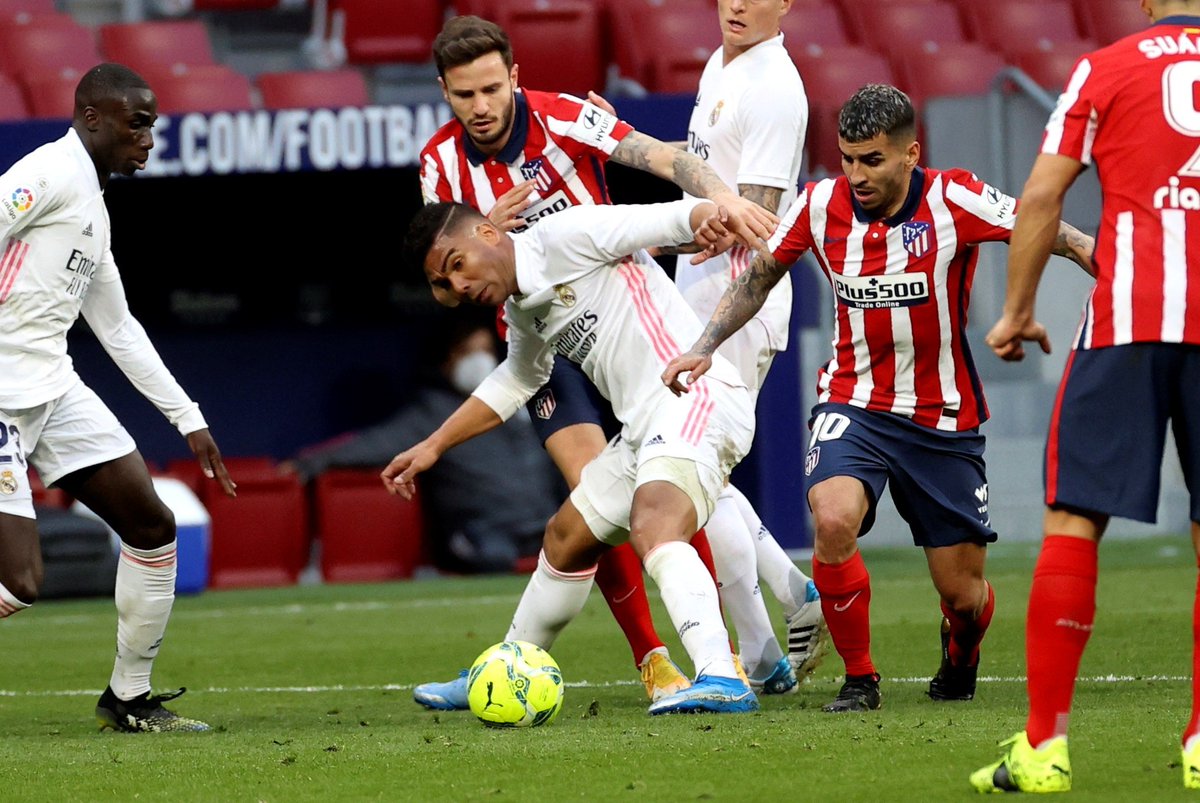 Squawka Casemiros Game By Numbers Vs Atlético Madrid 100 Aerial
