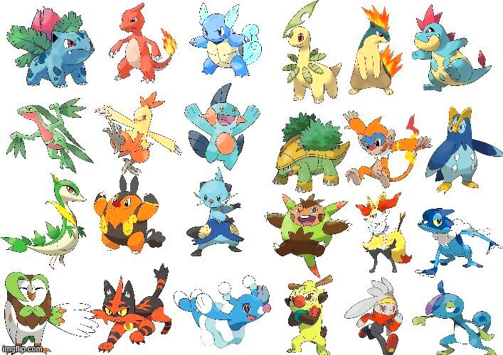 Pokemon Starter Evolution Chart