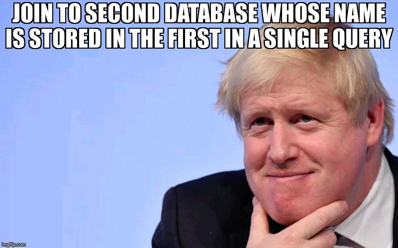 Meme Overflow On Twitter Join To Second Database Whose Name Is Stored In The First In A Single