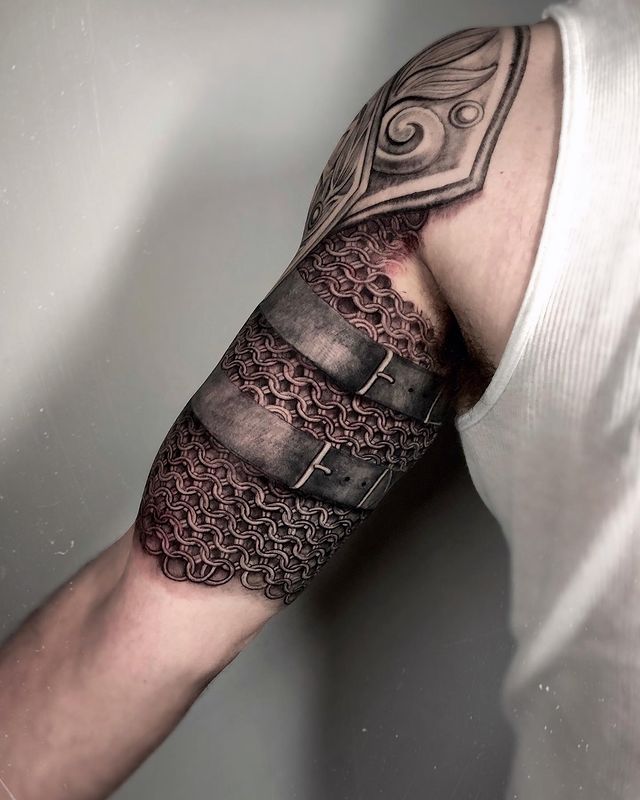 Leg Armor Tattoo