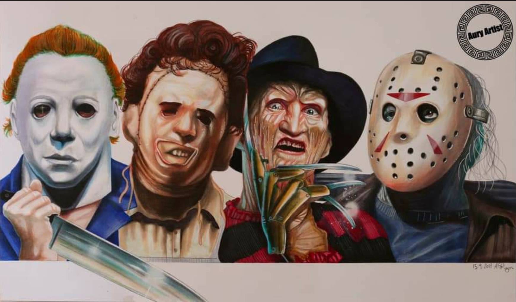 Michael Myers Vs Jason Drawing