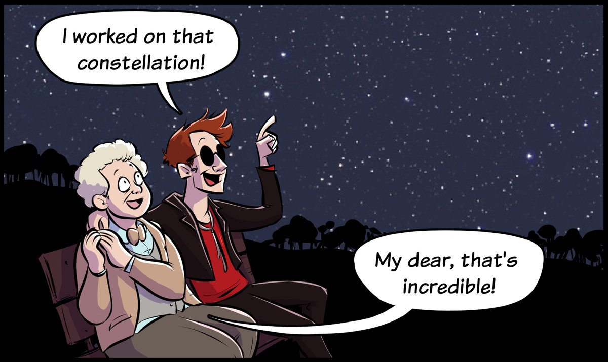 「Comic about Crowley making stars I have more Good Omens ar」Talhí 😎📚 の漫画