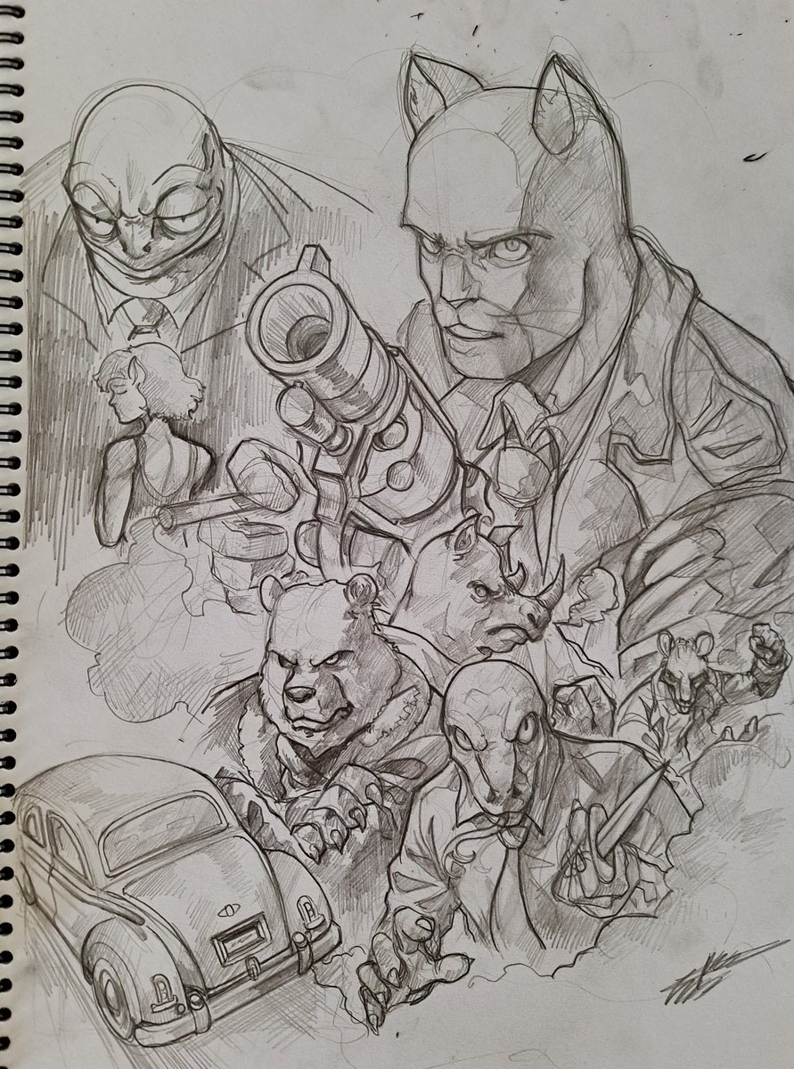 「Blacksad #blacksad #comics #drawing #f」|겜붕の漫画