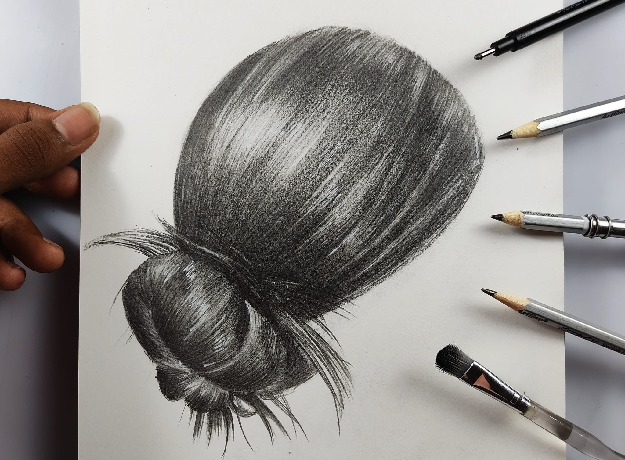 How To Draw Realistic Hair Bun