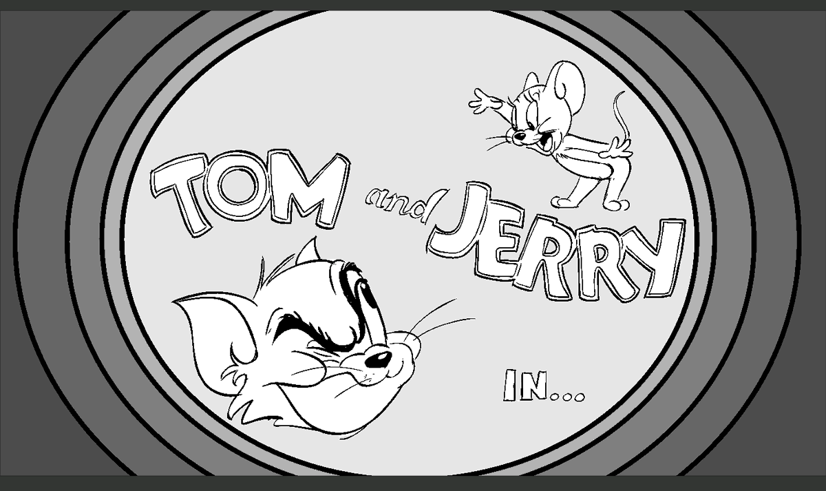 Tom And Jerry Logo Black And White