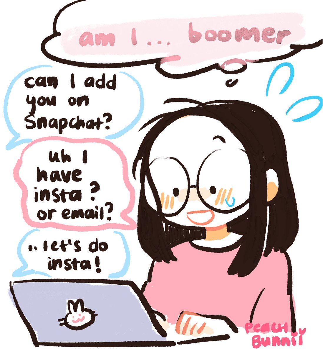 「I never used snapch... before ? i didn't」|🍑の漫画