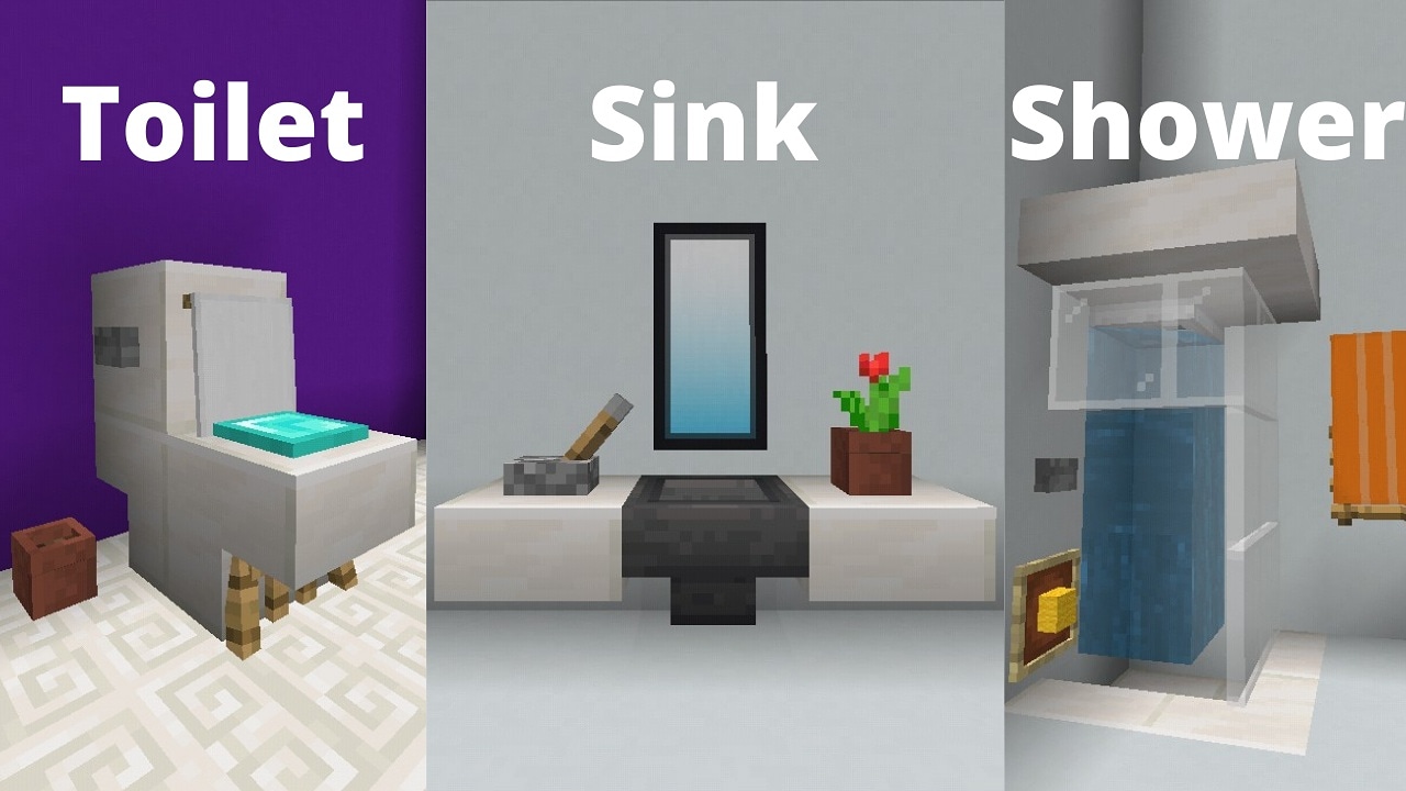 Xbox Minecraft Bathroom Ideas Minecraft: +30 Bathroom Build Hacks And