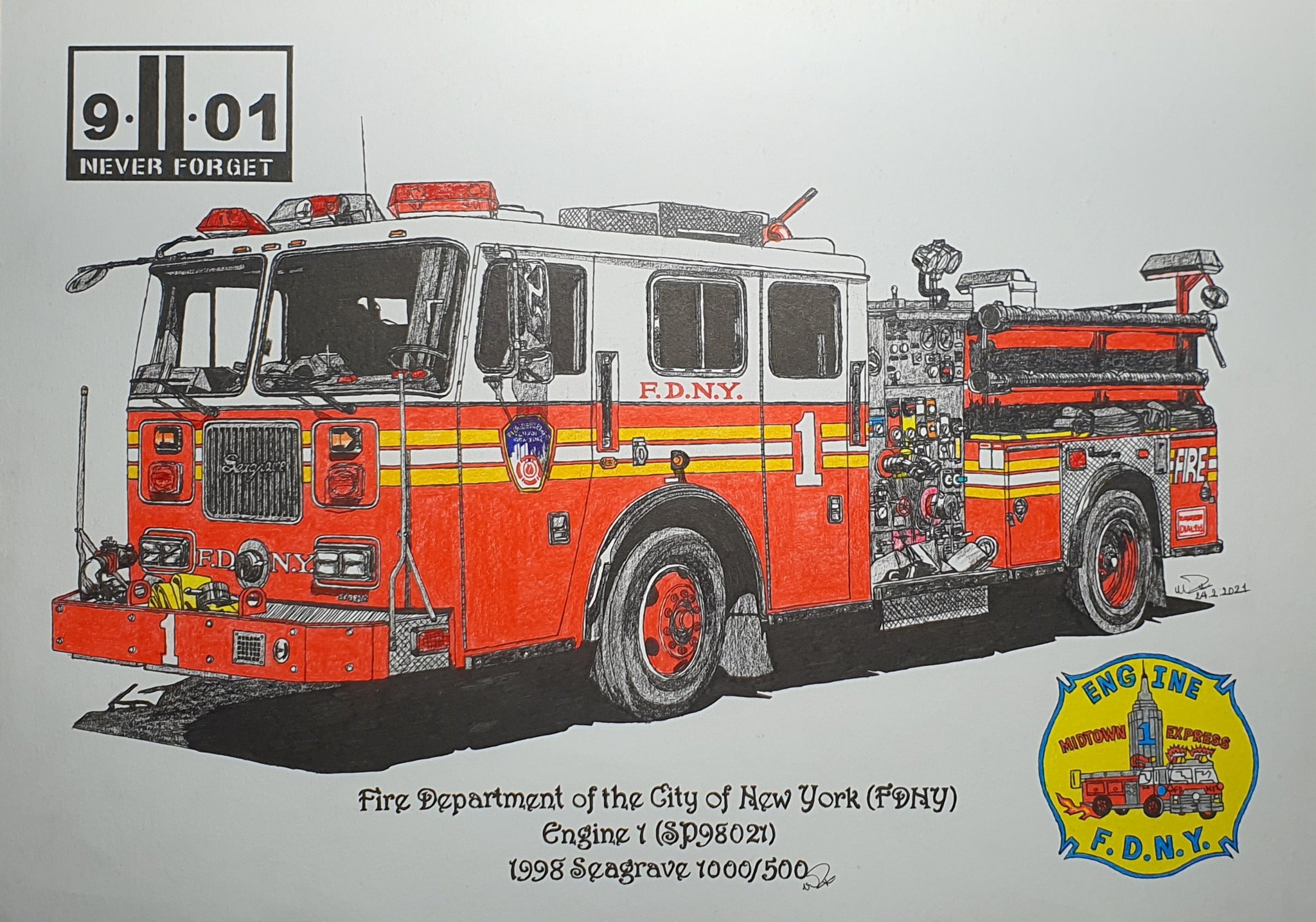 Fdny Fire Trucks Drawing