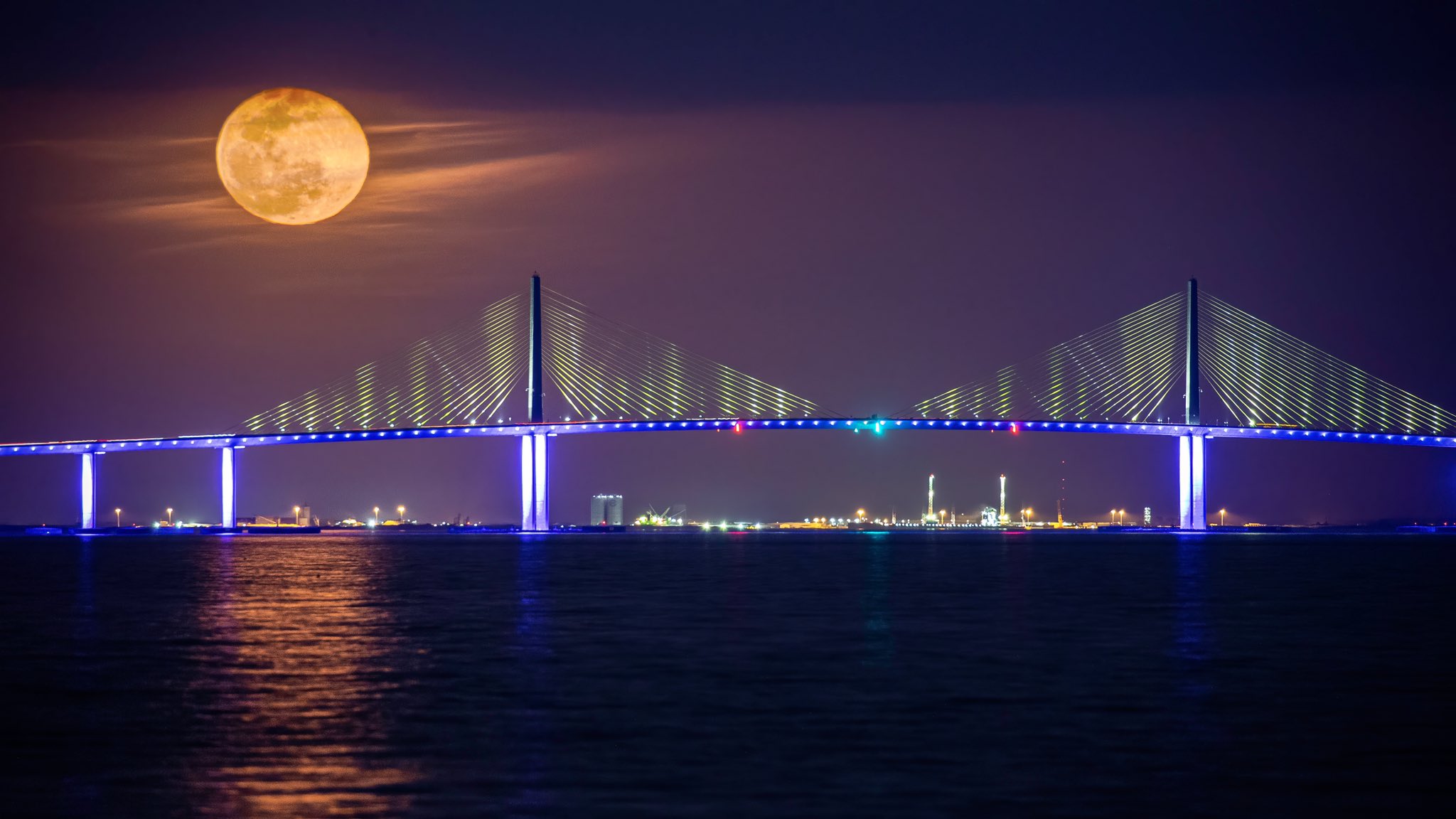 Sunshine Skyway Bridge Sunset