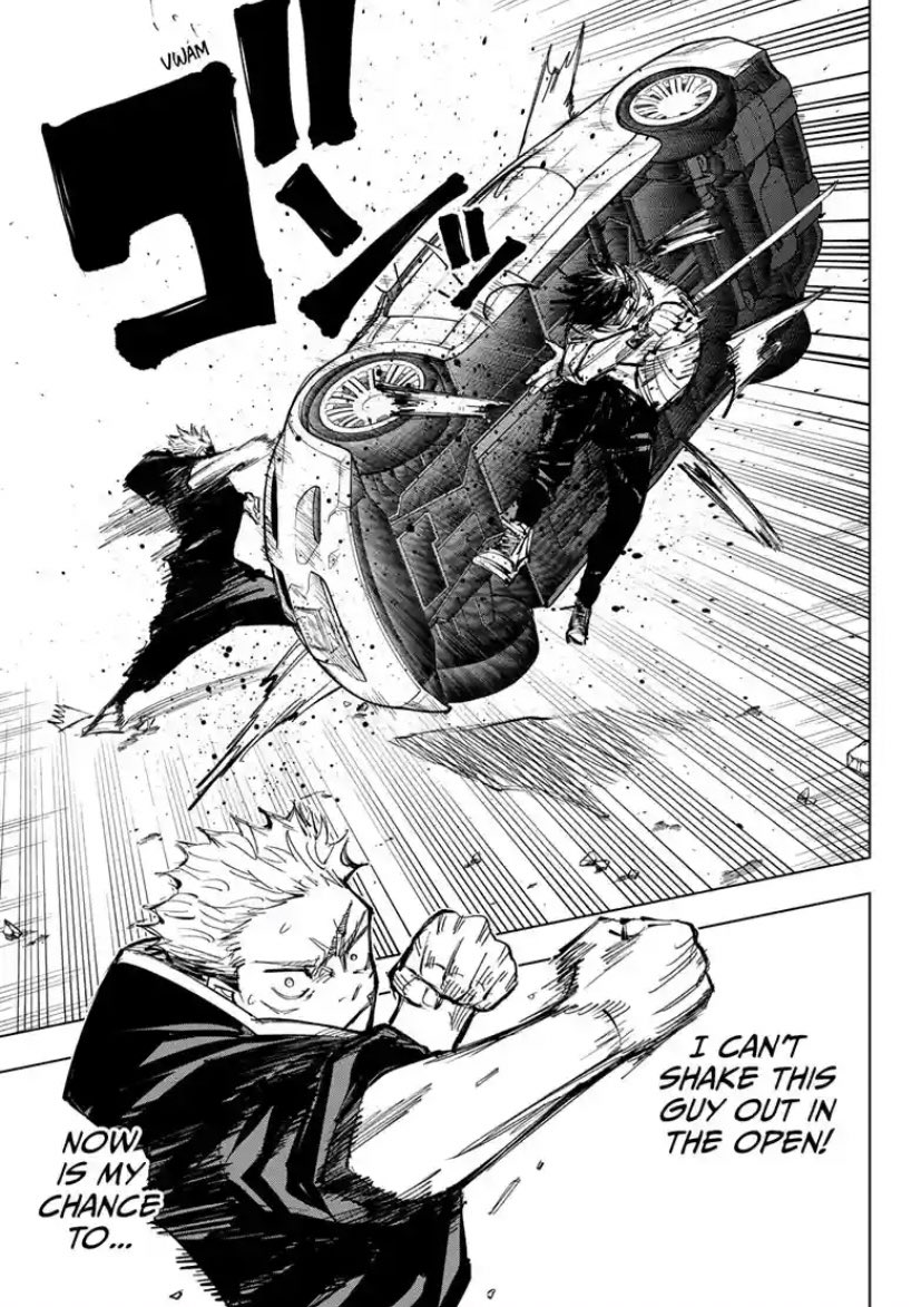 「yuta ? yuji throwing cars at each other 」JUJUTSU KAISEN SUPREMACYの漫画