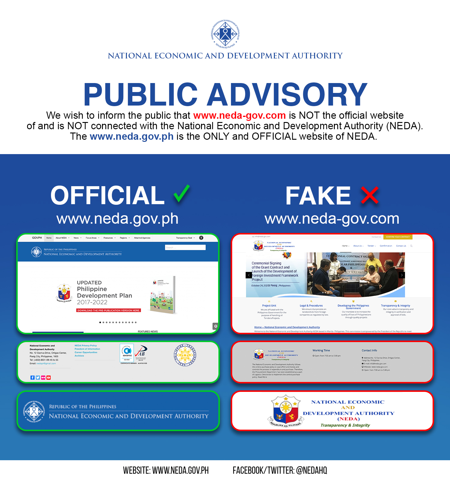 National Economic And Development Authority Logo NEDA Philippines On