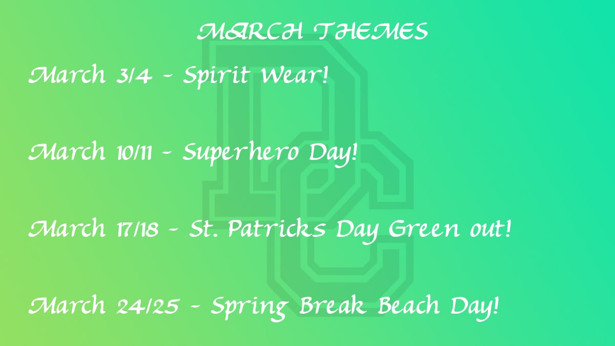 March Month Themes