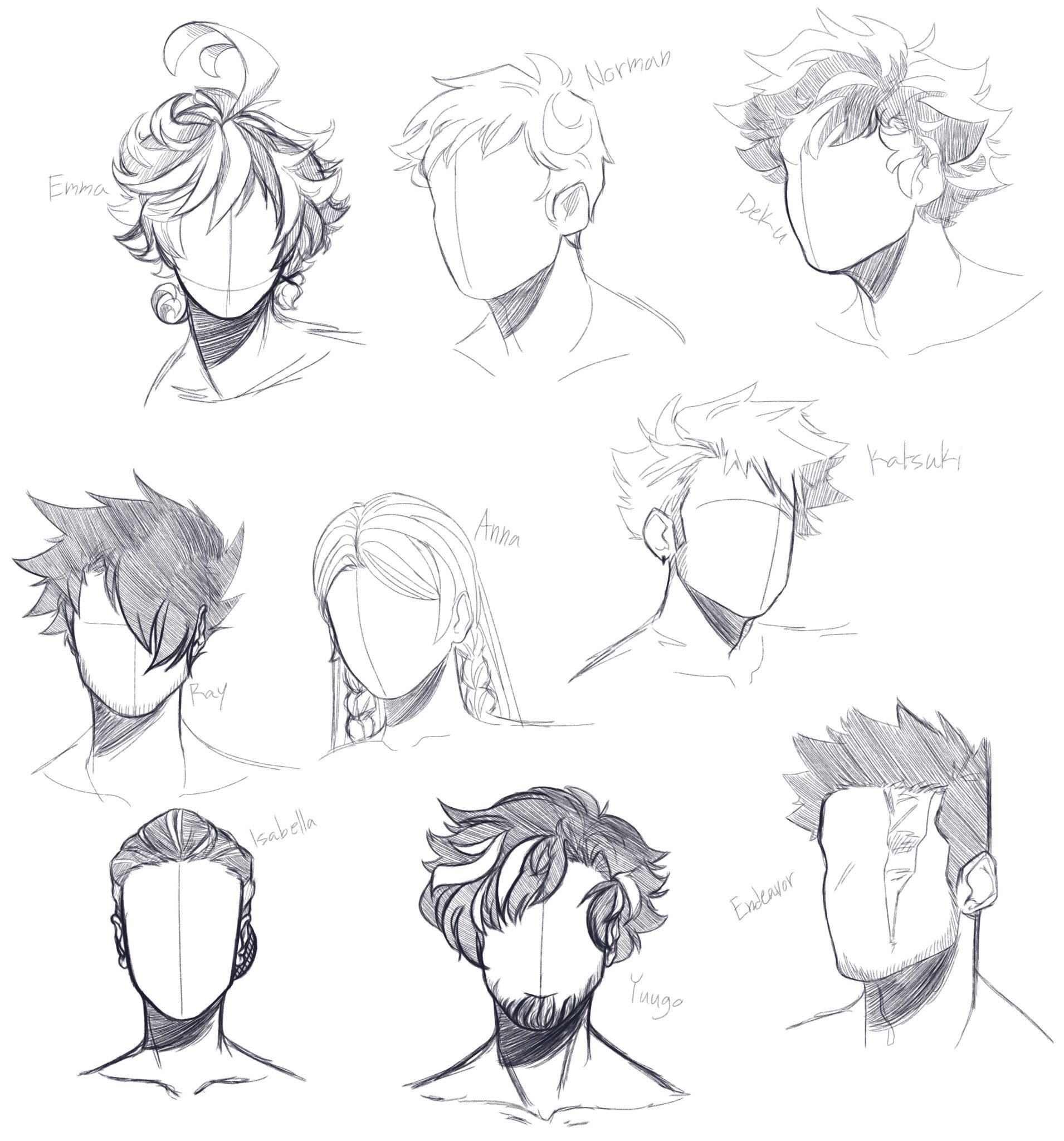 Messy Hair Drawing Male