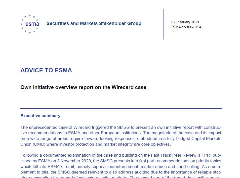 esma public consultation market abuse