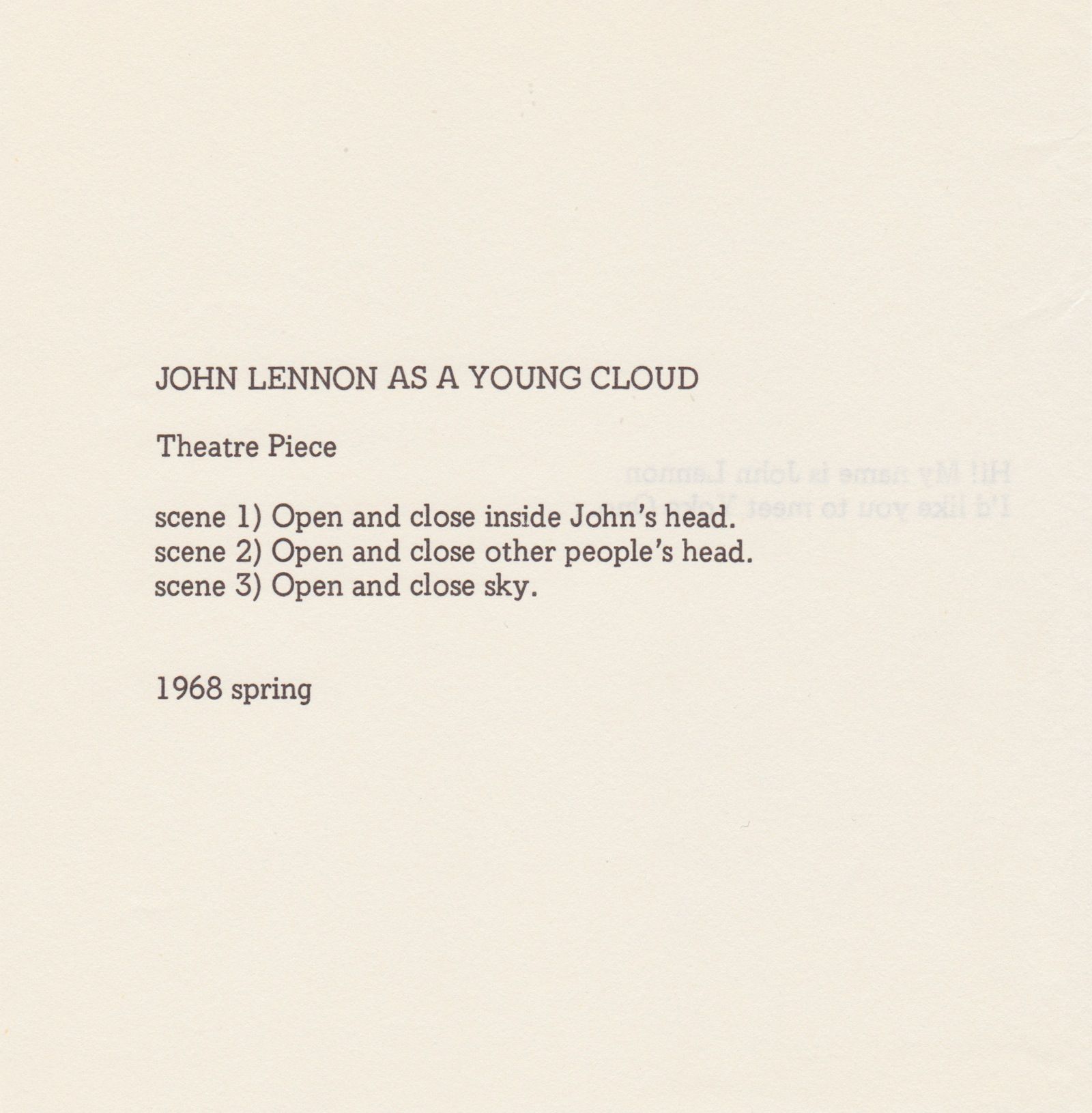Yoko Ono And John Lennon Quotes This Is Not Here” (A Report On The
