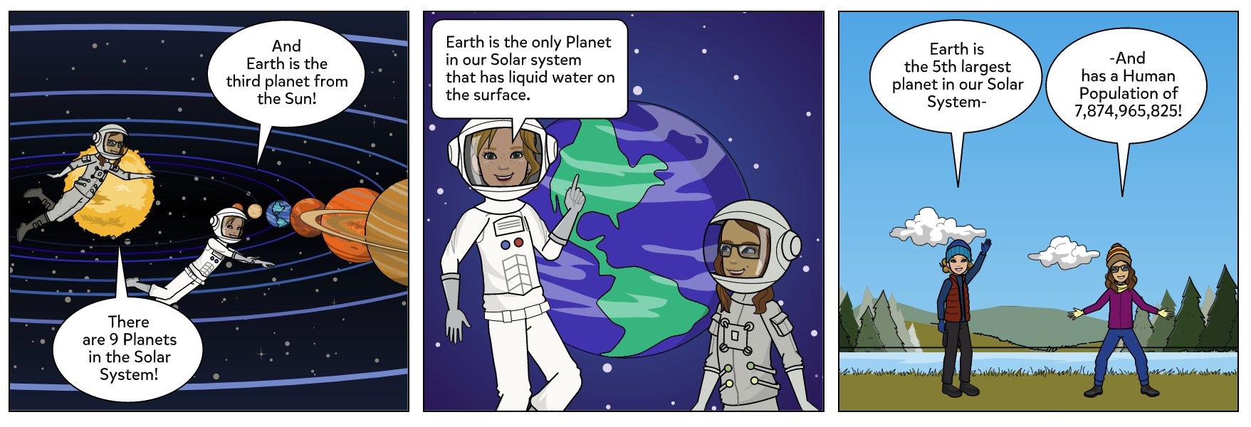 Solar System Comic Strips