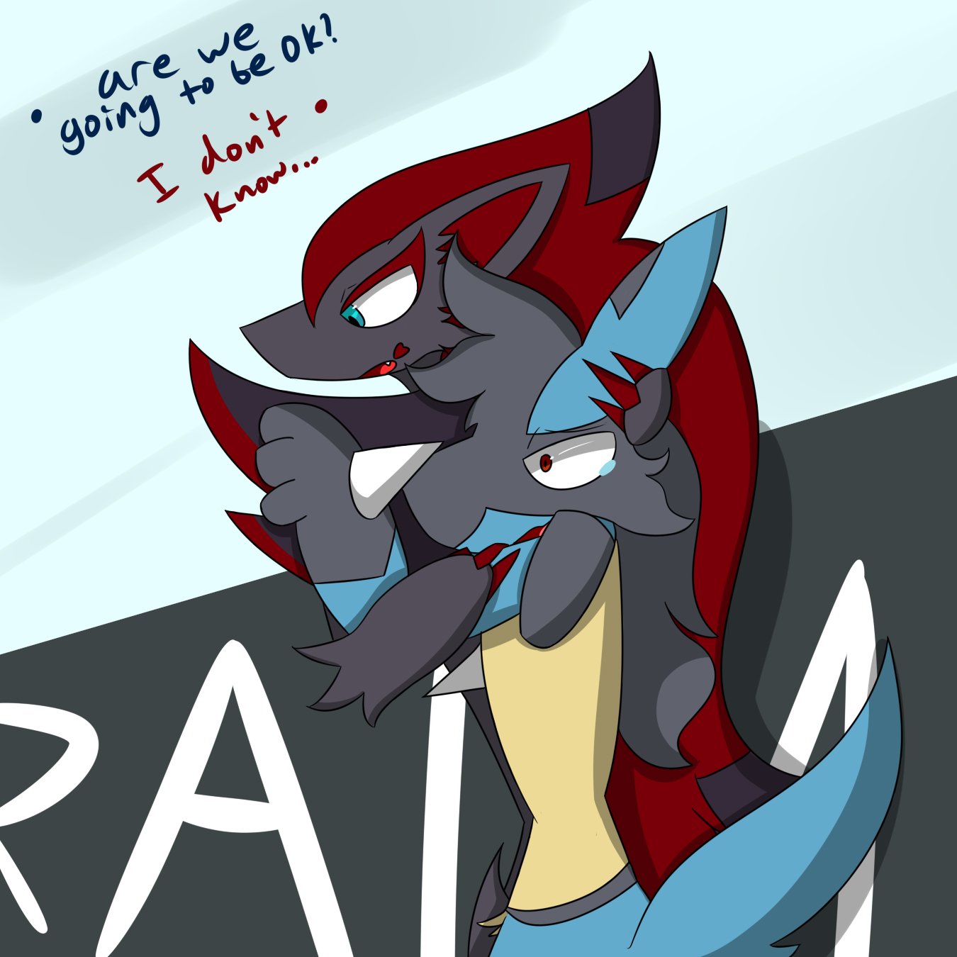 Lucario And Zoroark Love