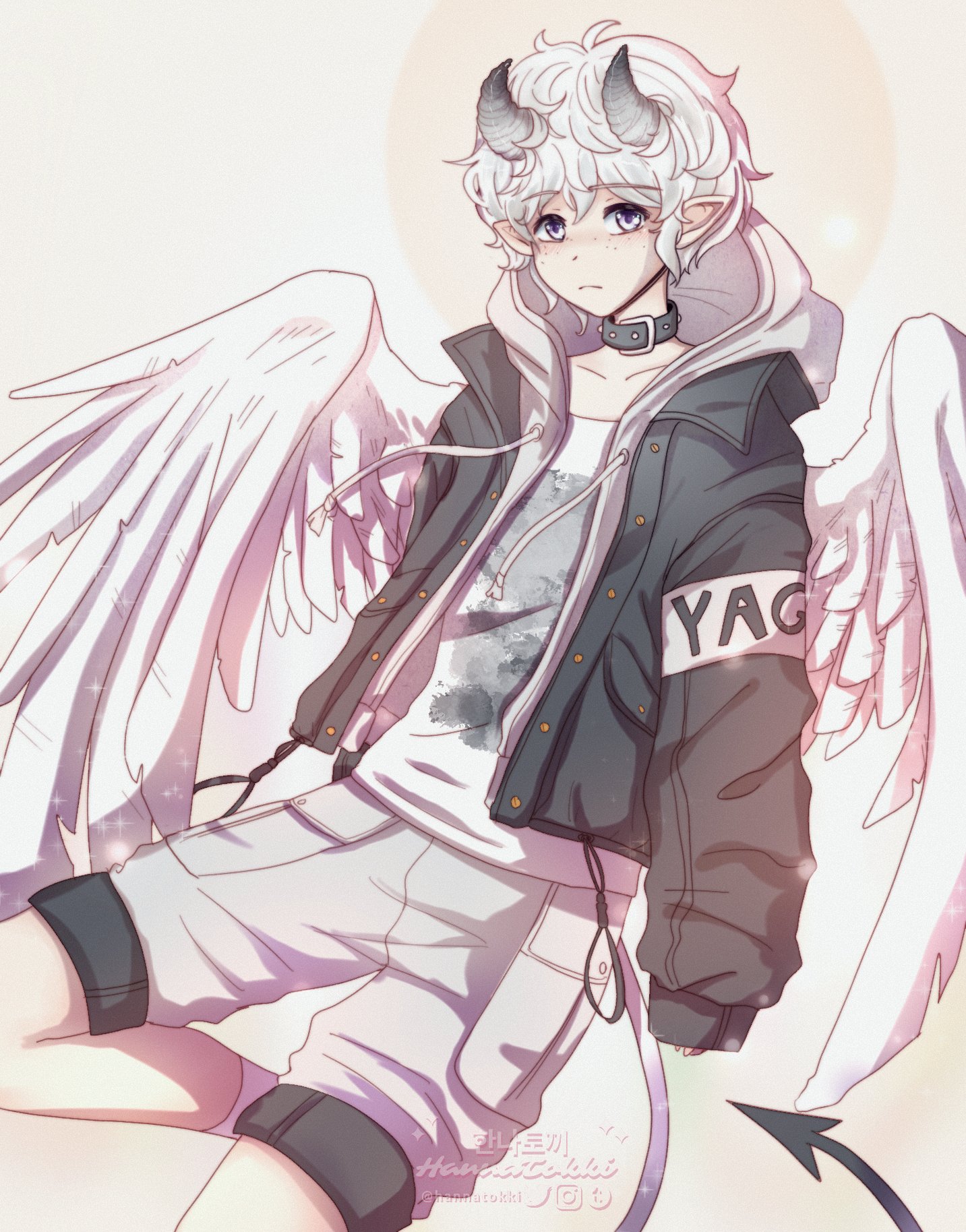 Anime Boy Angel With Brown Hair